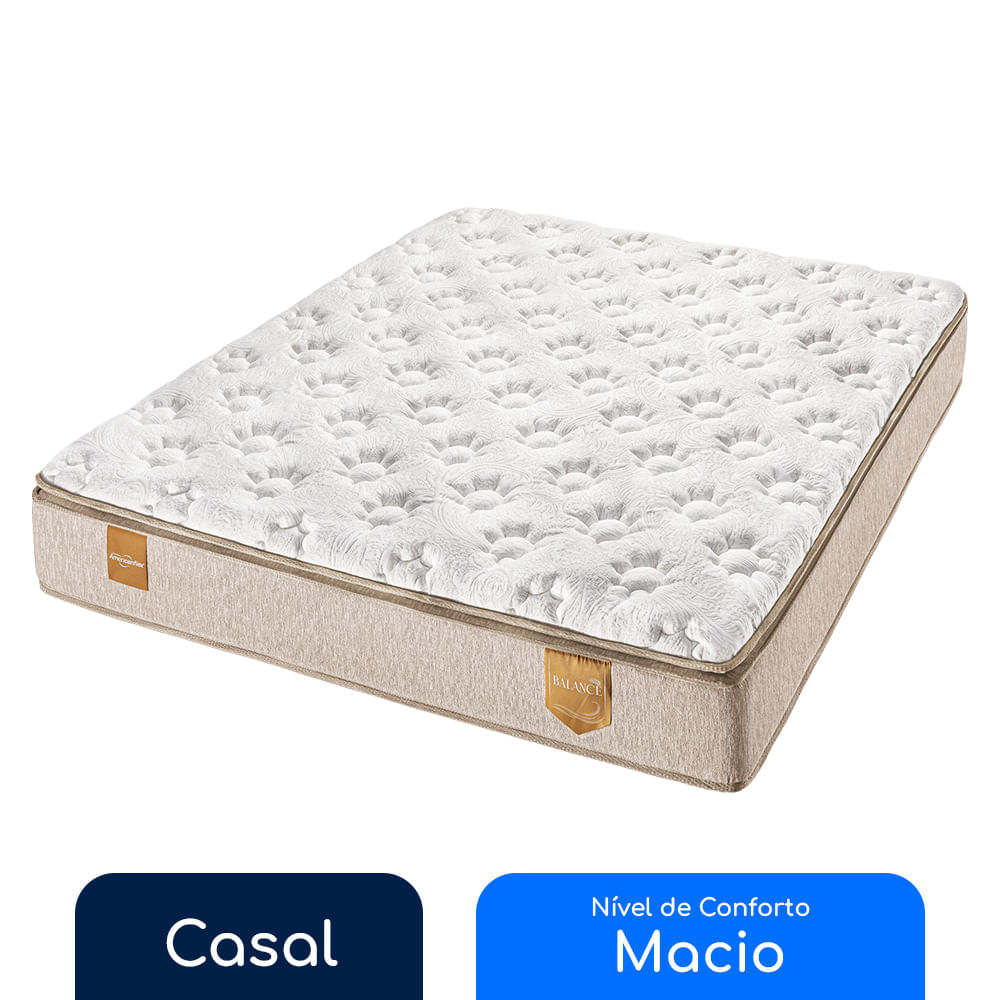 Colchão Casal Molas Ensacadas Americanflex Balance 138x188x32cm